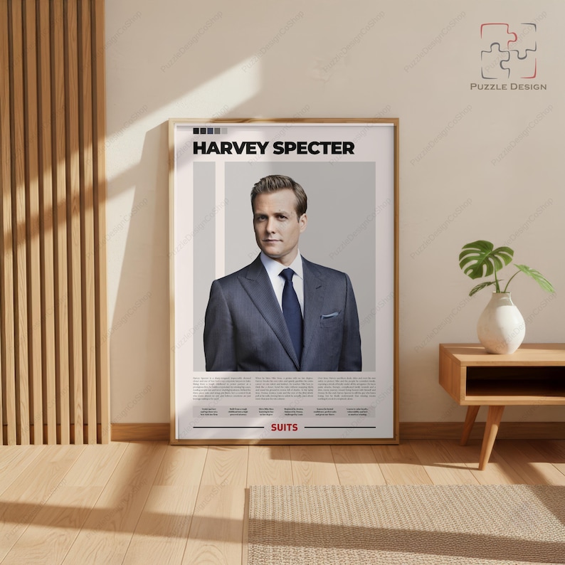 Harvey Specter Poster | Suits Poster | Gabriel Macht | Character Poster ...