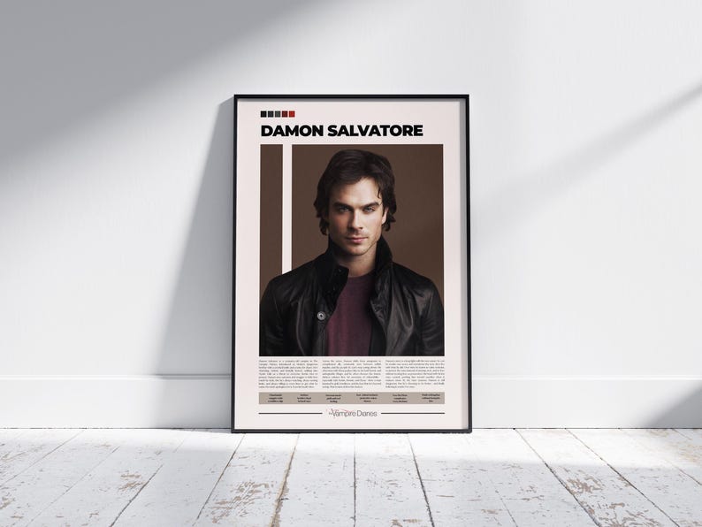 Damon Salvatore the Vampire Diaries | Poster | Ian Somerhalder | Fan ...