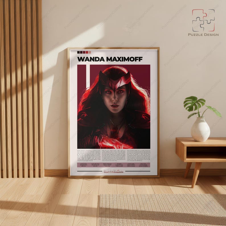 Wanda Maximoff Poster | Scarlet Witch Poster | Marvel Poster ...