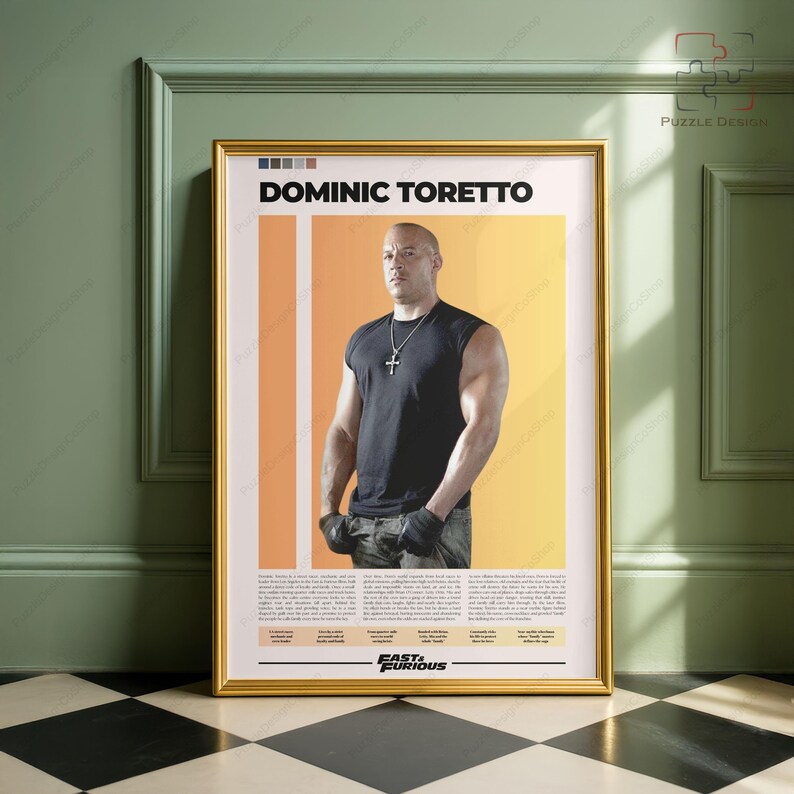 Dominic Toretto Poster | Fast and Furious Poster | Vin Diesel ...