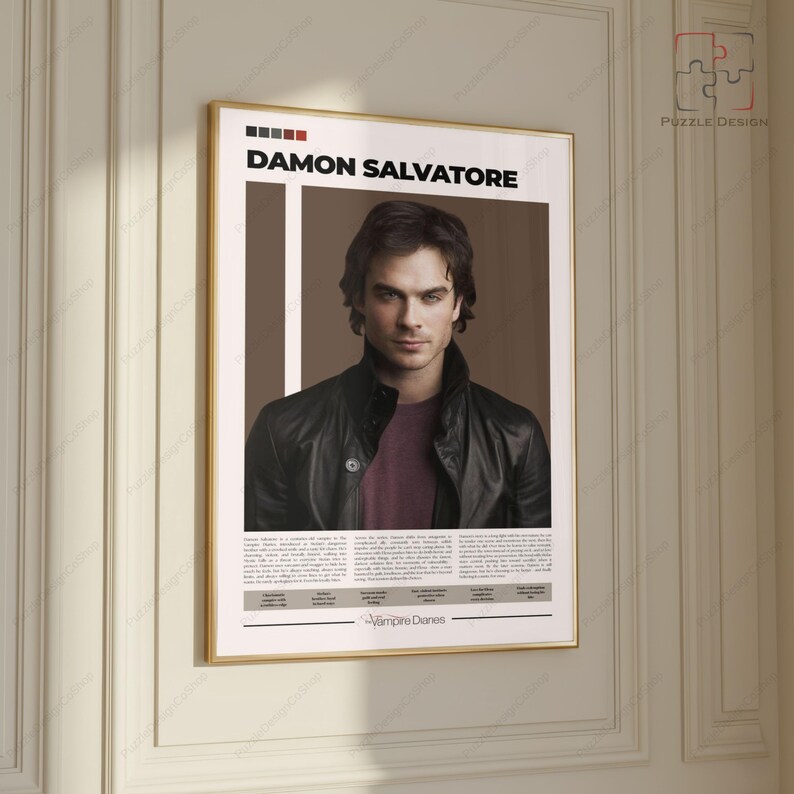 Damon Salvatore the Vampire Diaries | Poster | Ian Somerhalder | Fan ...