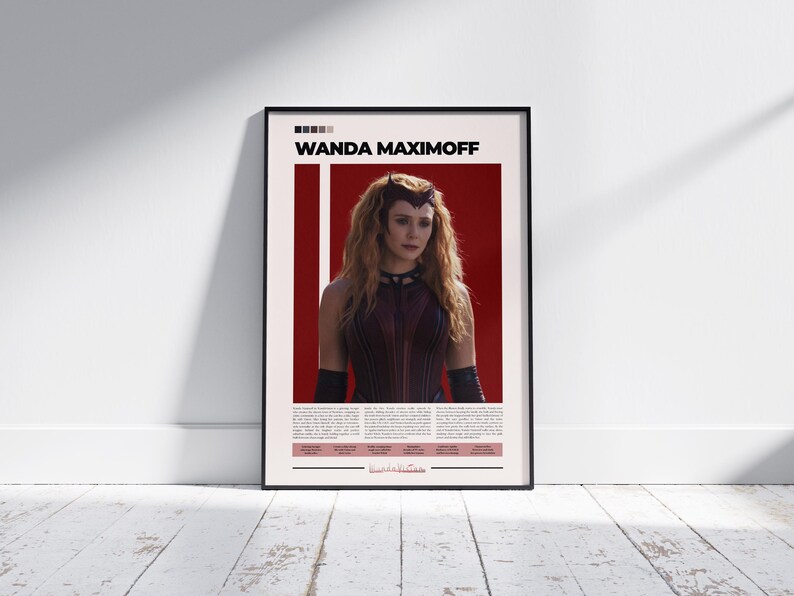 Wanda Maximoff Poster | Scarlet Witch Poster | Marvel Poster ...