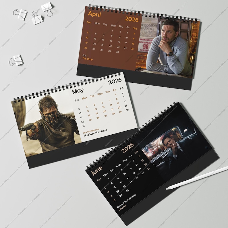 2026 Tom Hardy Desk Calendar | 2026 Desk Calendar | Tom Hardy | Movie ...