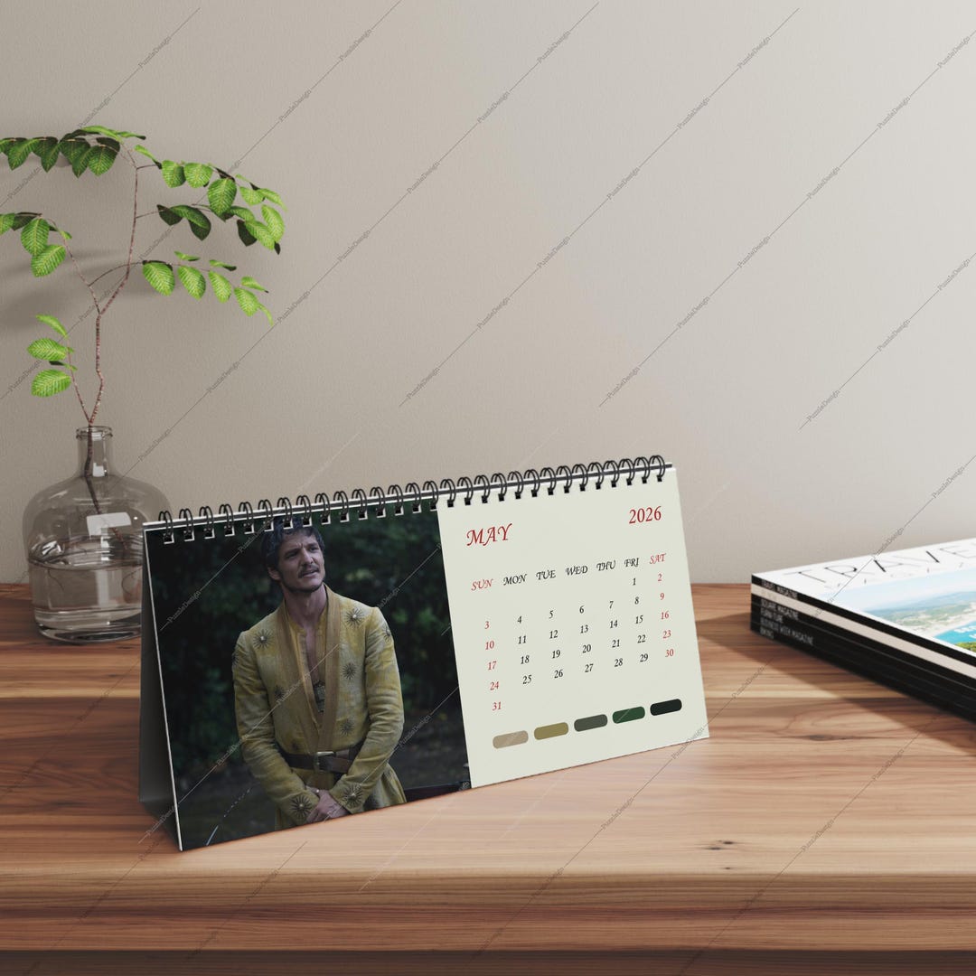 2026 Pedro Pascal Desk Calendar | 2026 Desk Calendar | Pedro Pascal ...