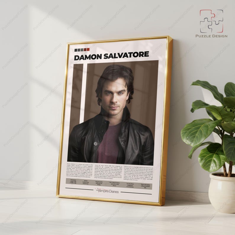 Damon Salvatore the Vampire Diaries | Poster | Ian Somerhalder | Fan ...