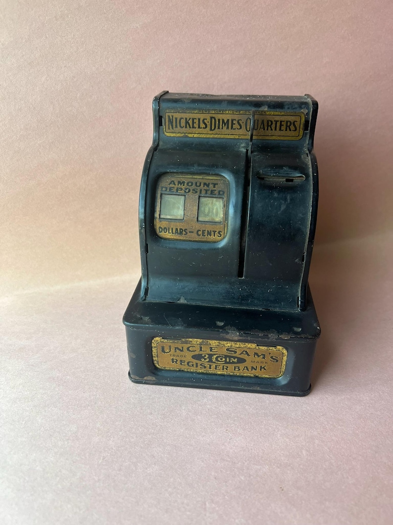 Uncle Sam's 3 Coin Register Bank---vintage 1930s Steel Toy Cash ...