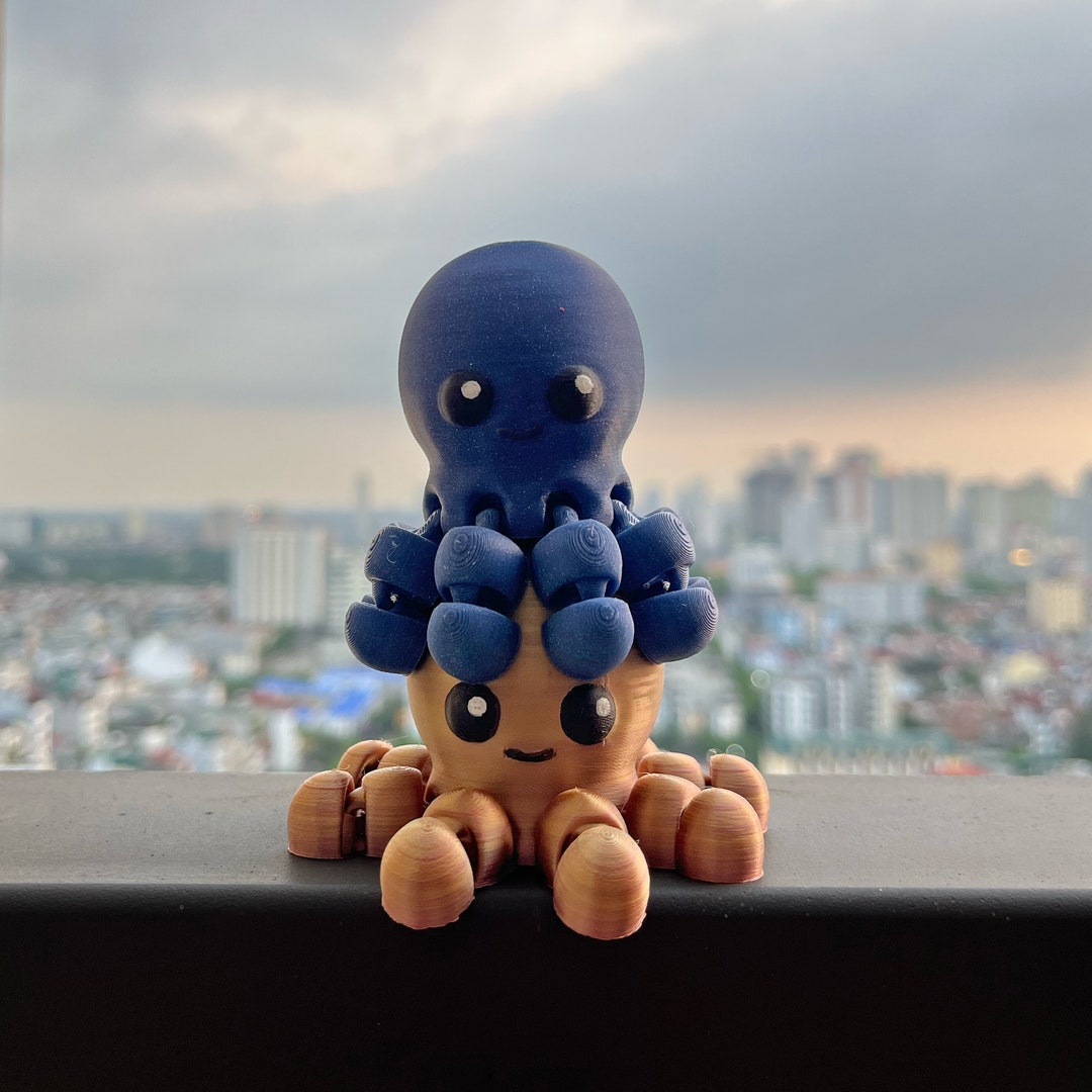 Octopus Fidget Toy 2 Sizes & Lots of Colors 3d Printed Articulated ...