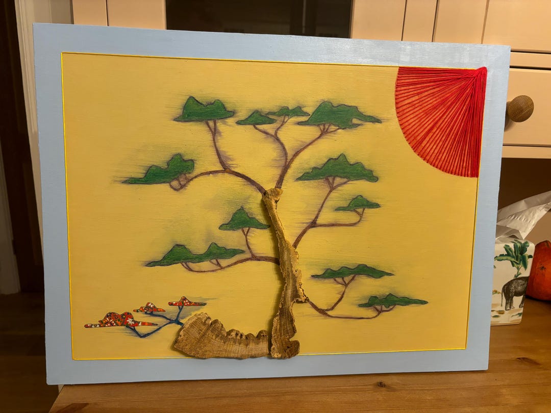 Original Painting of Japanese-style Tree - Etsy