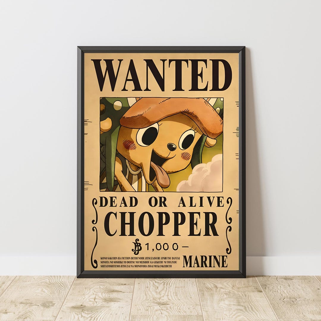 Chopper Wanted Poster | Wanted Poster | Manga Poster | Anime Poster ...