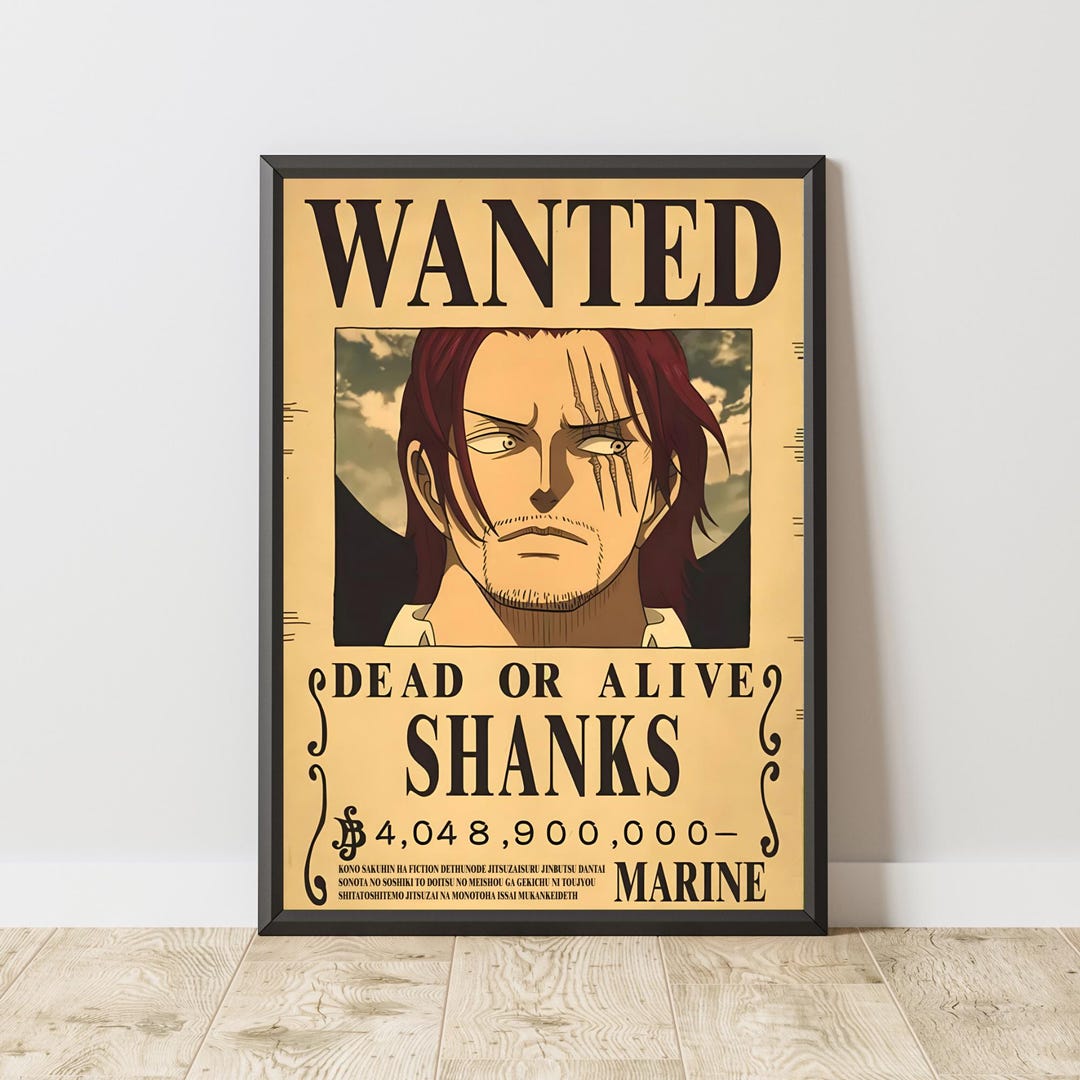 Shanks Wanted Poster | Wanted Poster | Manga Poster | Anime Poster ...