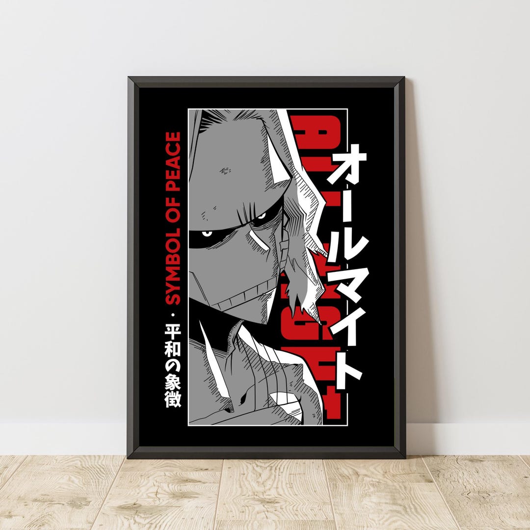 All Might Poster | MHA Poster | Manga Poster | Anime Poster | Japanese ...