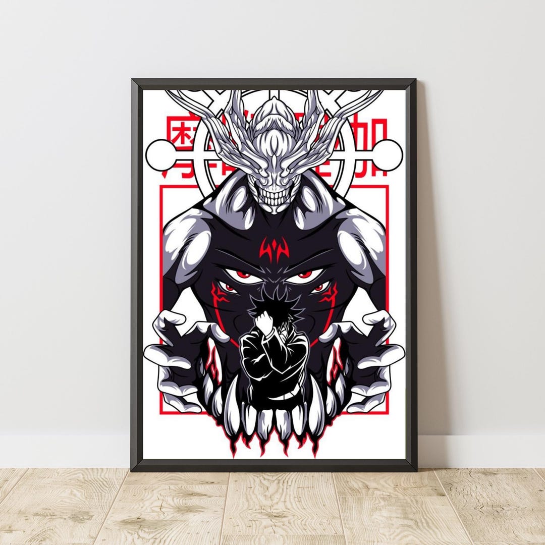 Mahoraga Megumi Poster | Jujutsu Kaisen Poster | Manga Poster | Anime ...