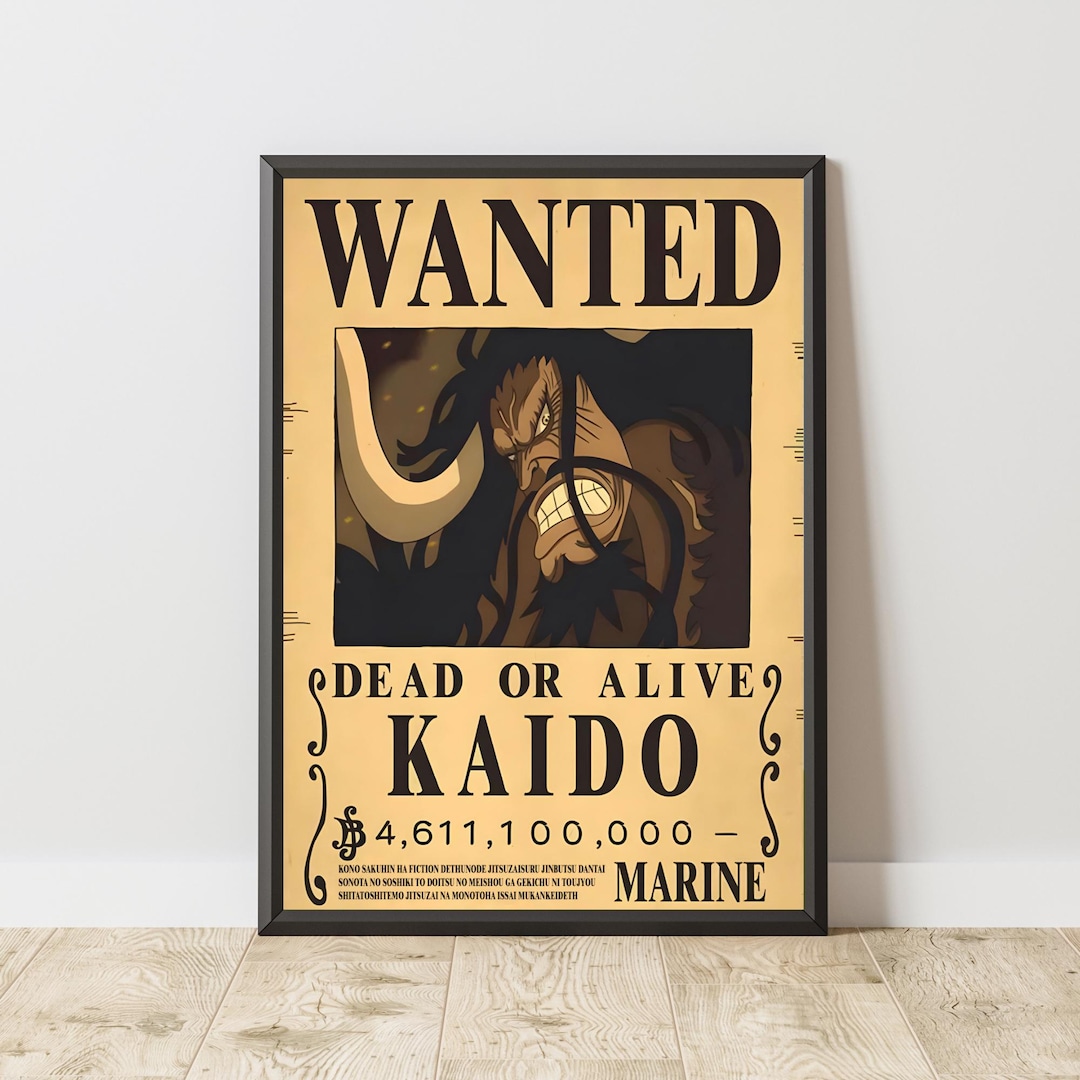 Kaido Wanted Poster | Wanted Poster | Manga Poster | Anime Poster ...