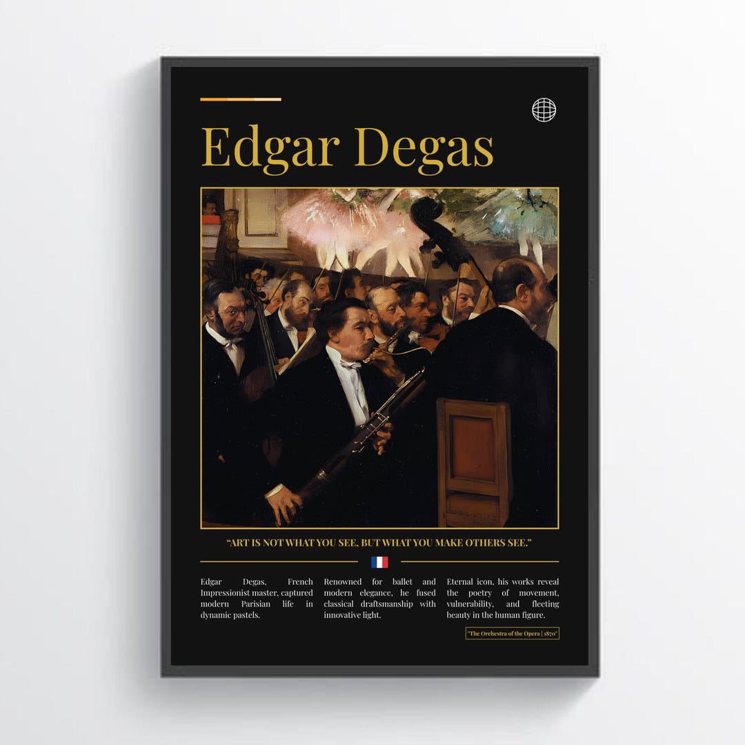 Edgar Degas Art Poster | Degas Wall Art | Music at Orchestra | Ballet ...