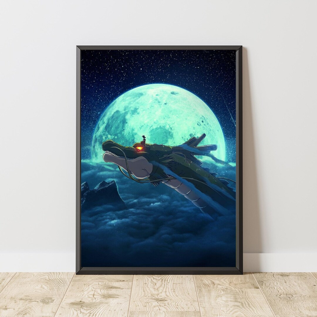 Goku on Shenron Poster | DBZ Poster | Manga Poster | Anime Poster ...