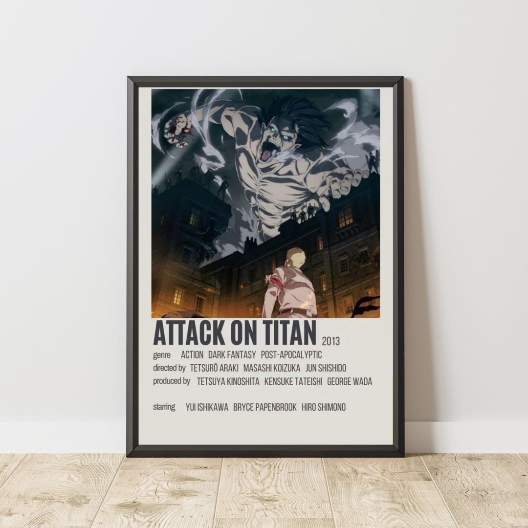 Minimalist Attack on Titan Poster | AOT Poster | Manga Poster | Anime ...