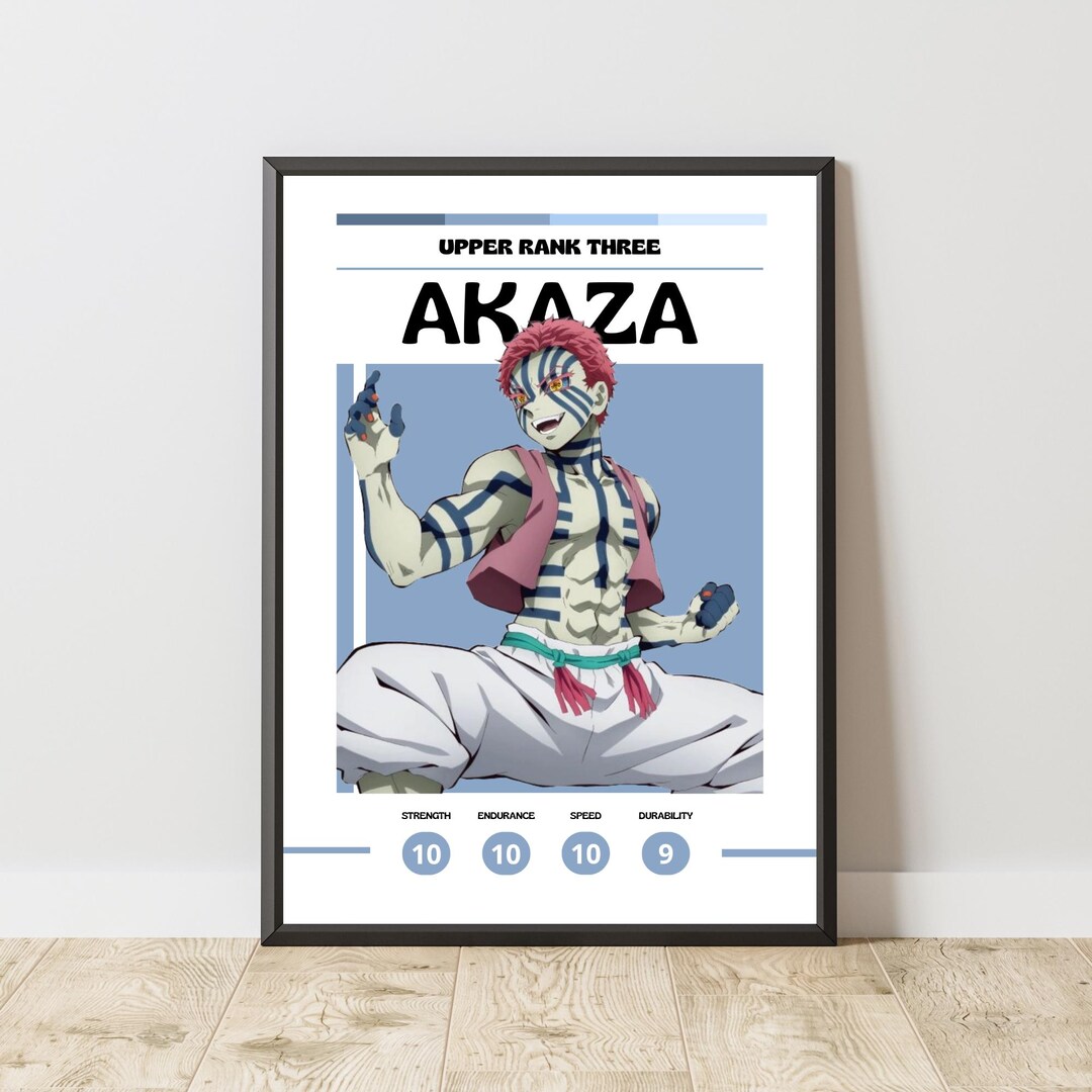 Akaza Poster | Demon Slayer Poster | Manga Poster | Anime Poster ...