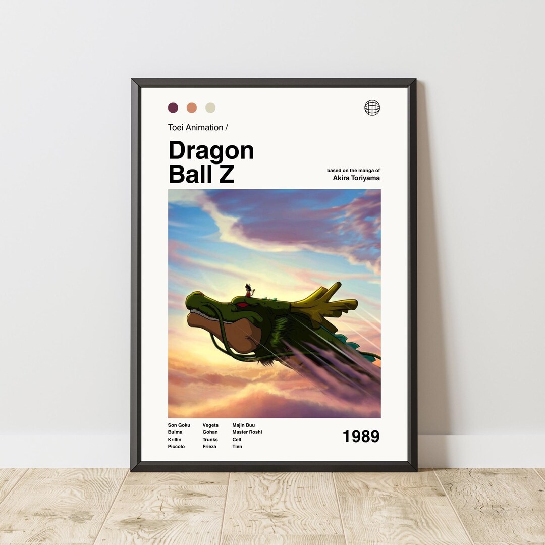 Goku on Shenron Poster | DBZ Poster | Manga Poster | Anime Poster ...