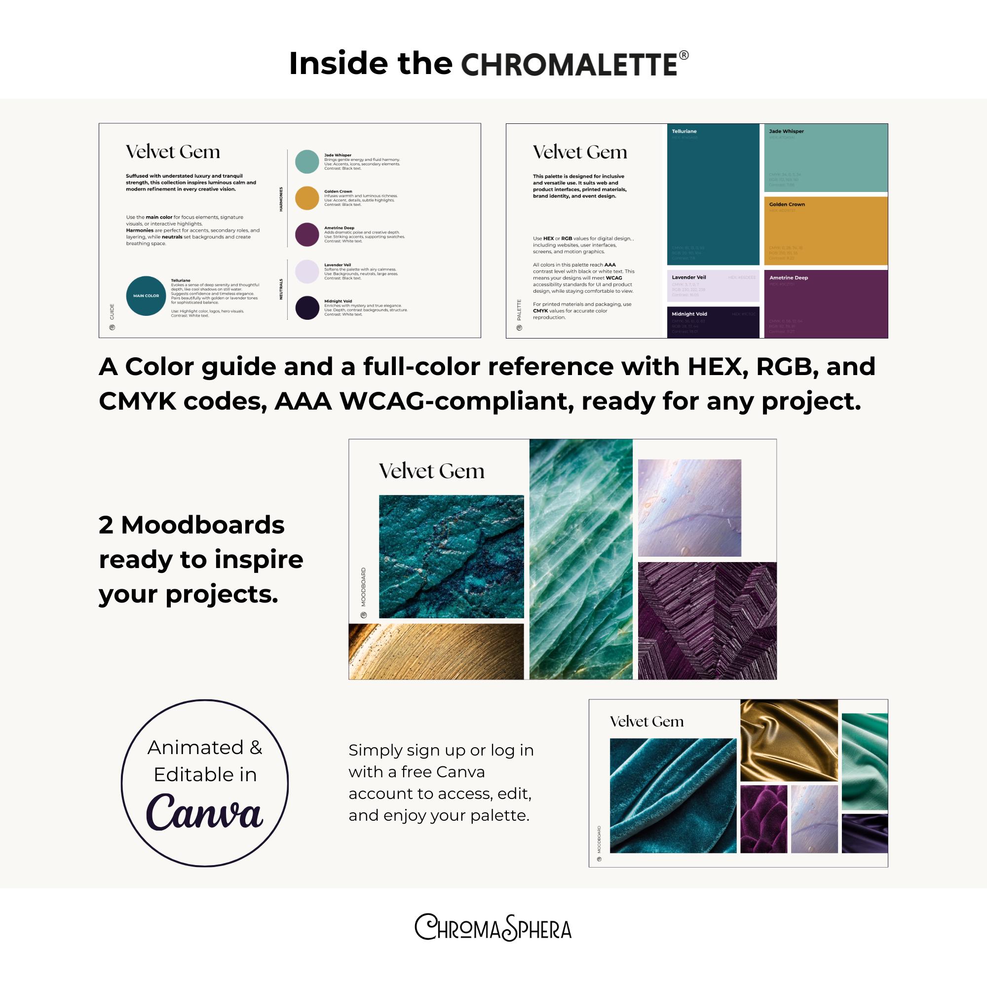 Chromalette® Velvet Gem • AAA Color Palette • Inclusive • for Branding ...
