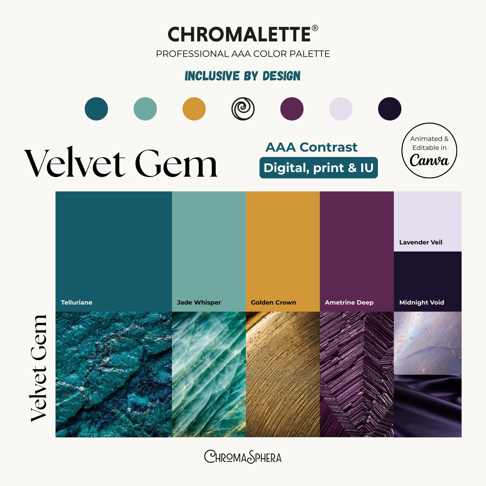 Chromalette® Velvet Gem • AAA Color Palette • Inclusive • for Branding ...