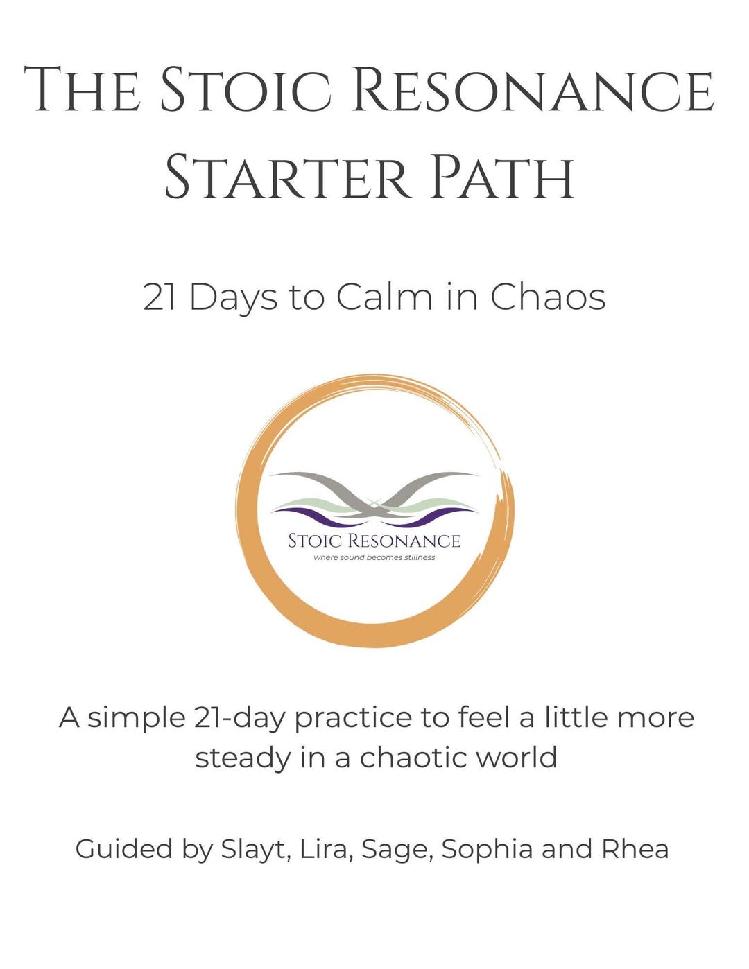 Stoic Resonance Starter Path: 21 Days to Calm in Chaos (audio + Journal ...