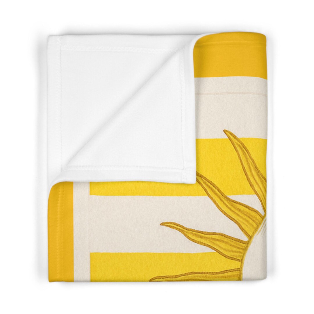 Be Your Sun Baby Blanket | Yellow Sun Stripe Nursery Decor - Etsy