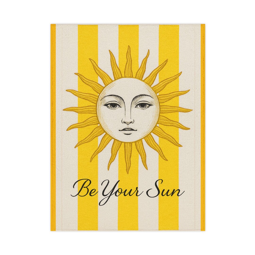Be Your Sun Toddler Blanket | Sun Face Stripes, Yellow Nursery Decor - Etsy