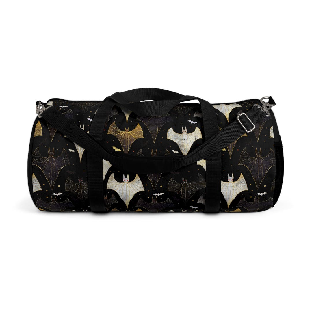 Bat Print Duffel Bag - Polyester Canvas Gym Bag - Etsy