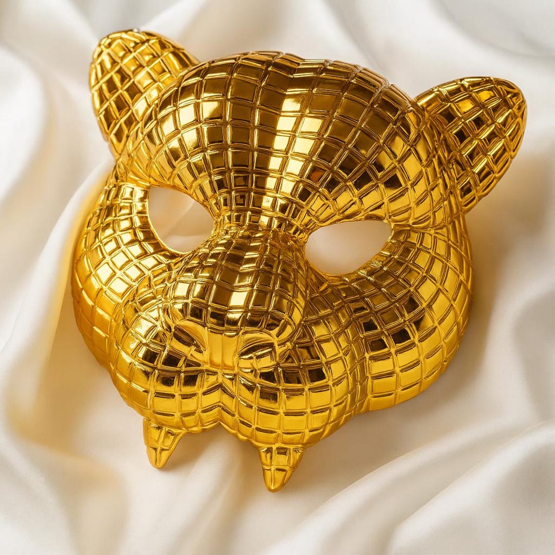 Golden Leopard Mask | Cosplay Tiger Mask | Lion Costume Accessory ...