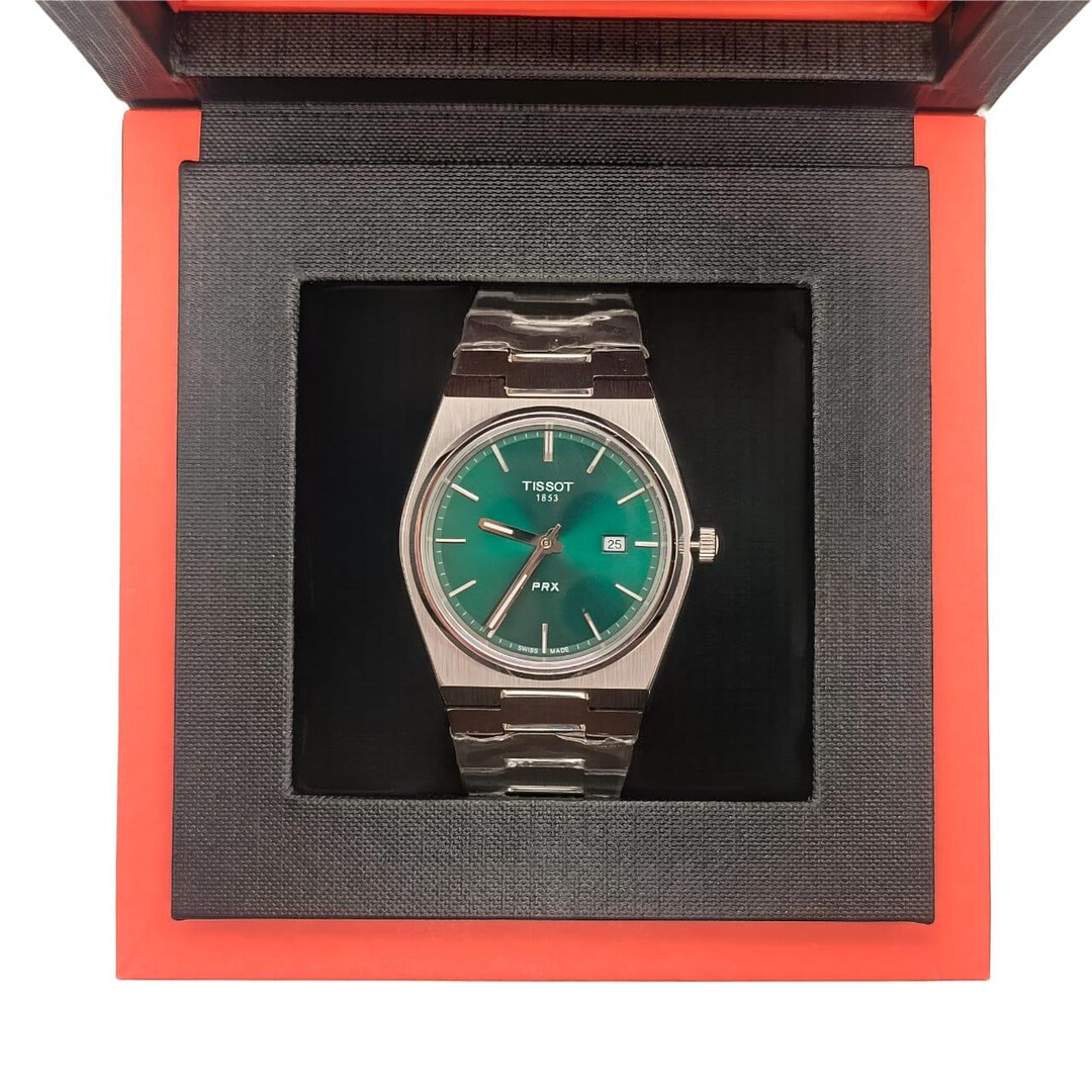 TISSOT PRX 40MM Green Dial Men's Quartz Watch New/box T137.410.11.091 ...