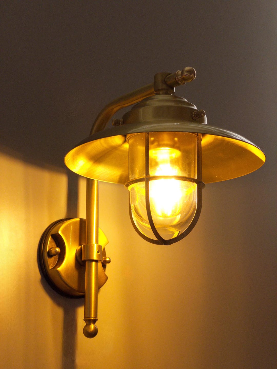 Lattin Wall Sconce – Solid Brass Outdoor Light | Nautical Maritime ...
