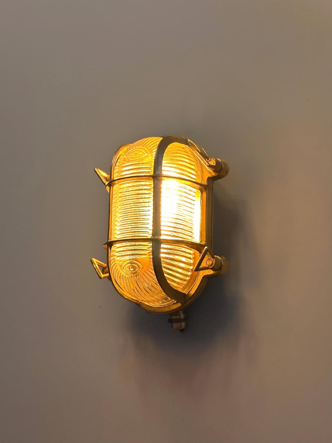 VERLİN Solid Brass Nautical Wall Sconce – Outdoor Coastal Bulkhead ...