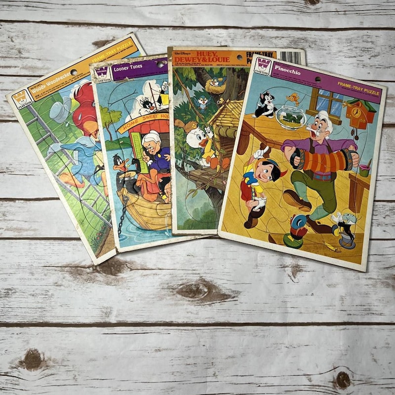 Vintage Cartoon Puzzle - Etsy