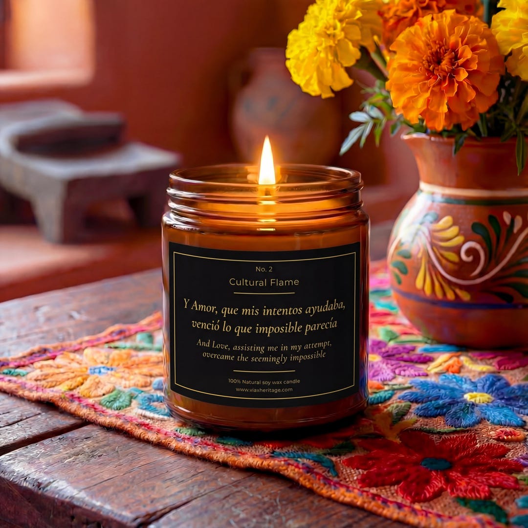 Mexican Heritage Candle No.2 | Spanish Quote Soy Candle, Latino Home ...