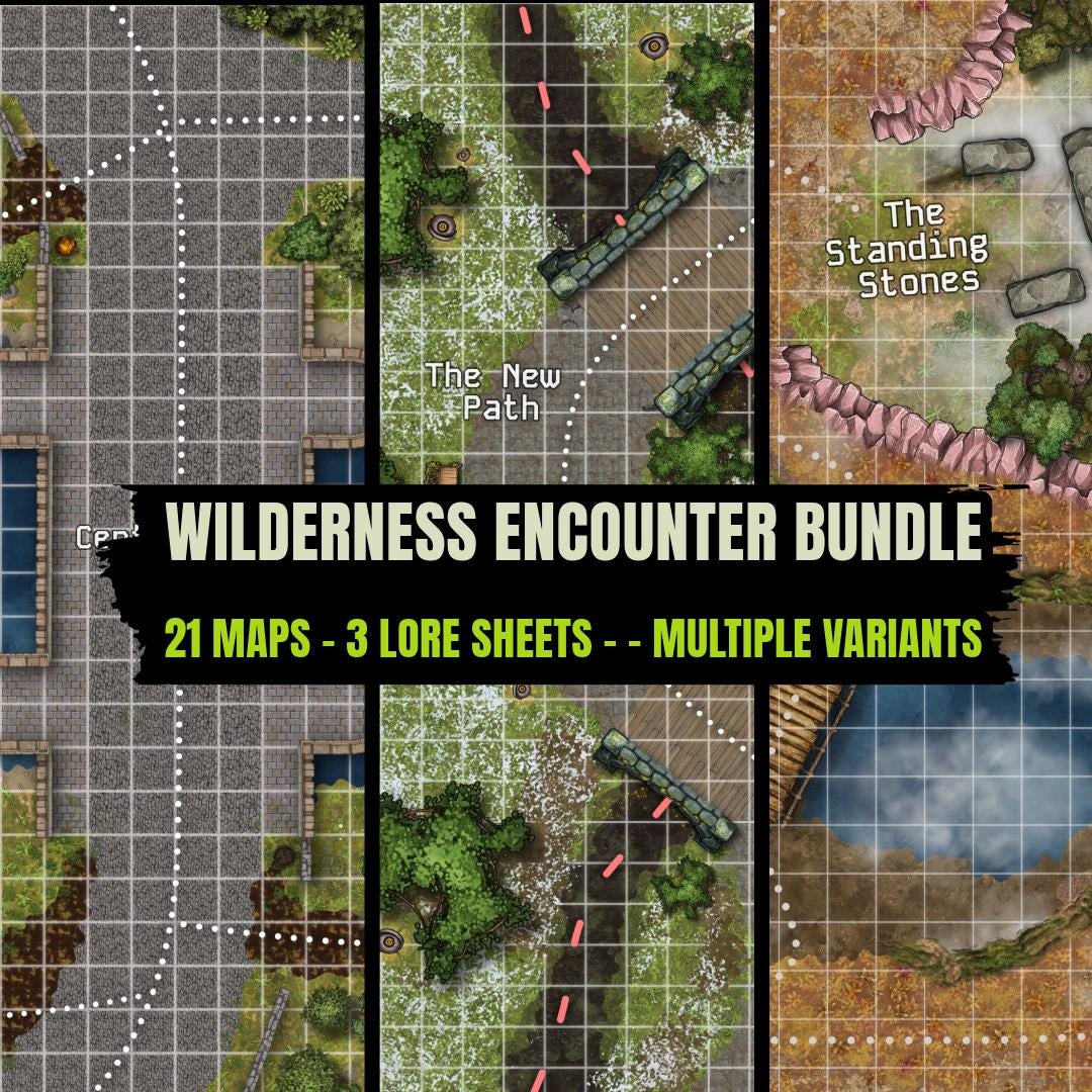 Wilderness Battlemap Bundle – Dnd 5e Forest Encounters With Accessible ...