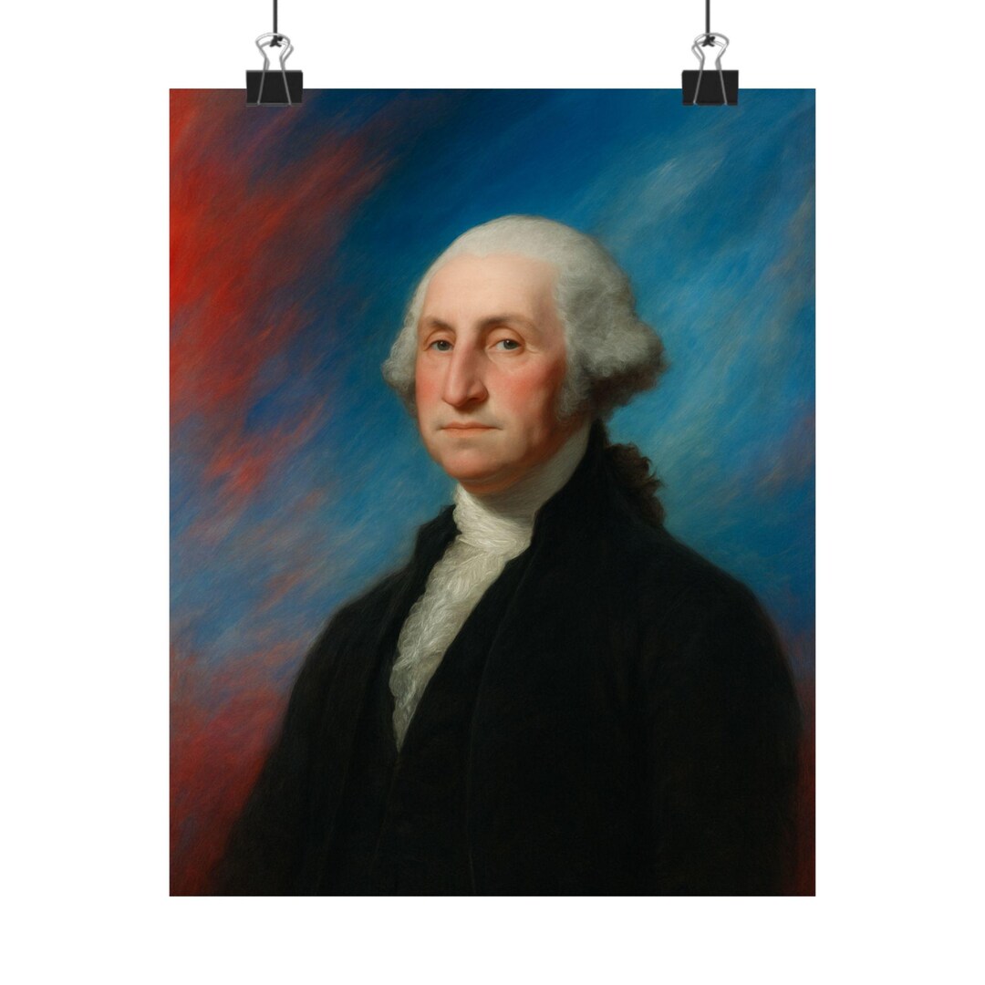 Classic President George Washington Portrait, American President Print ...