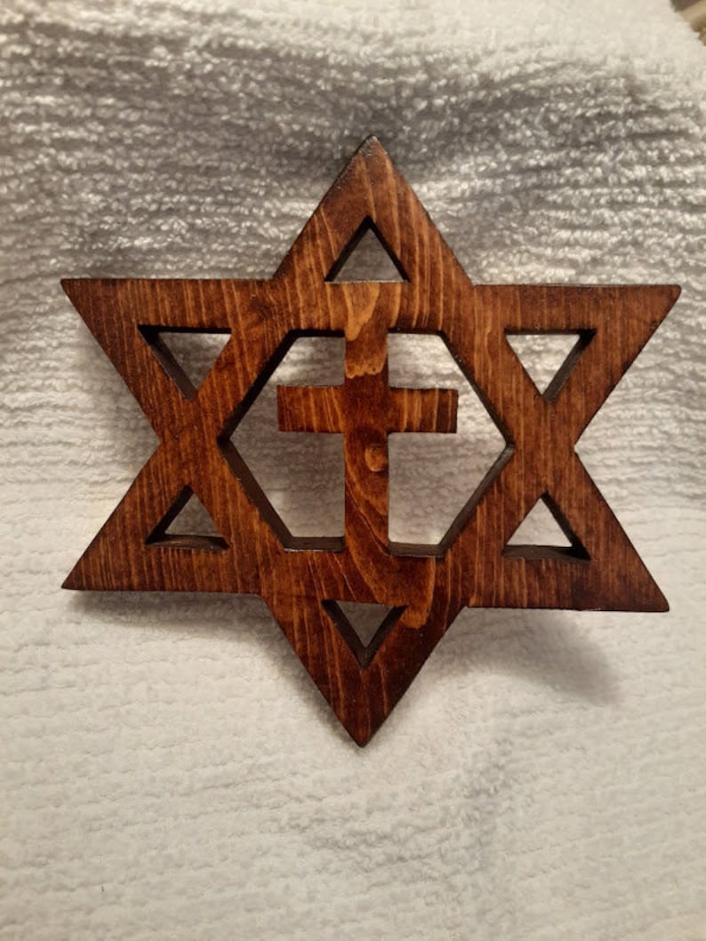 Star of David With Cross of Christ Centered free Shipping - Etsy