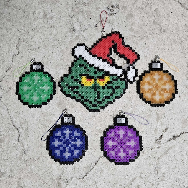 Grinch Perler Beads - Etsy