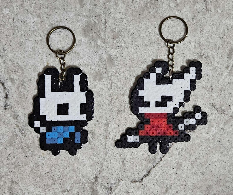 Knight & Hornet Perler Bead Bundle | Hollow Knight: Silksong Keychains ...