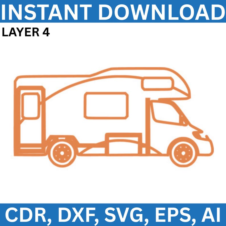 Camper Van Multilayer Laser Cut SVG - Etsy