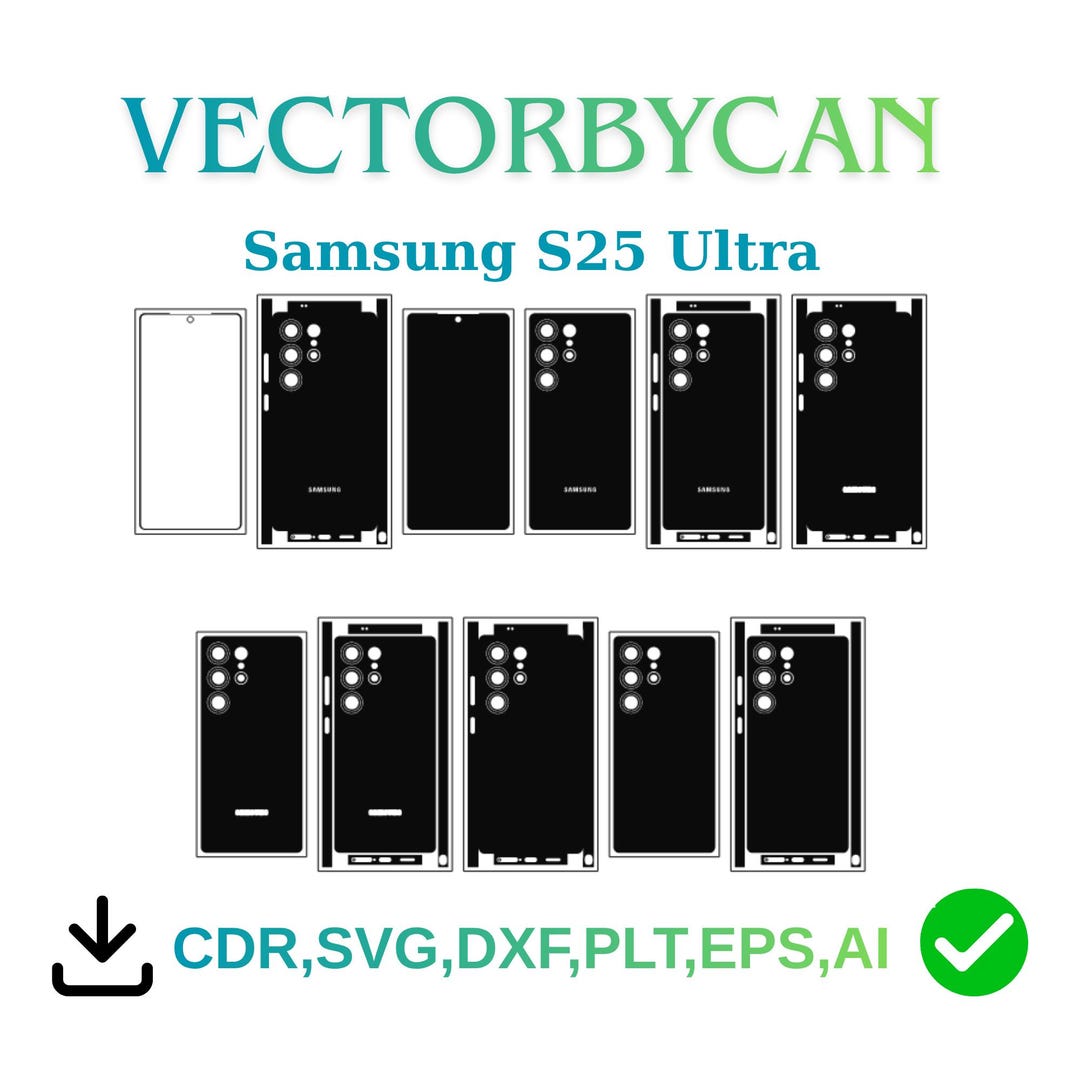 Samsung S25 Ultra Skin Template Vector | Vinyl Cutting (digital ...