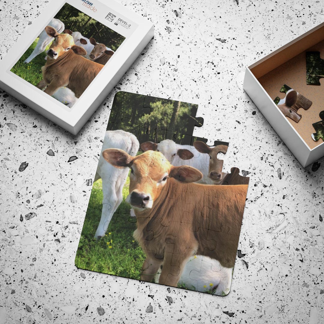 Curious Baby Cows Kids Puzzle, 30-piece - Etsy