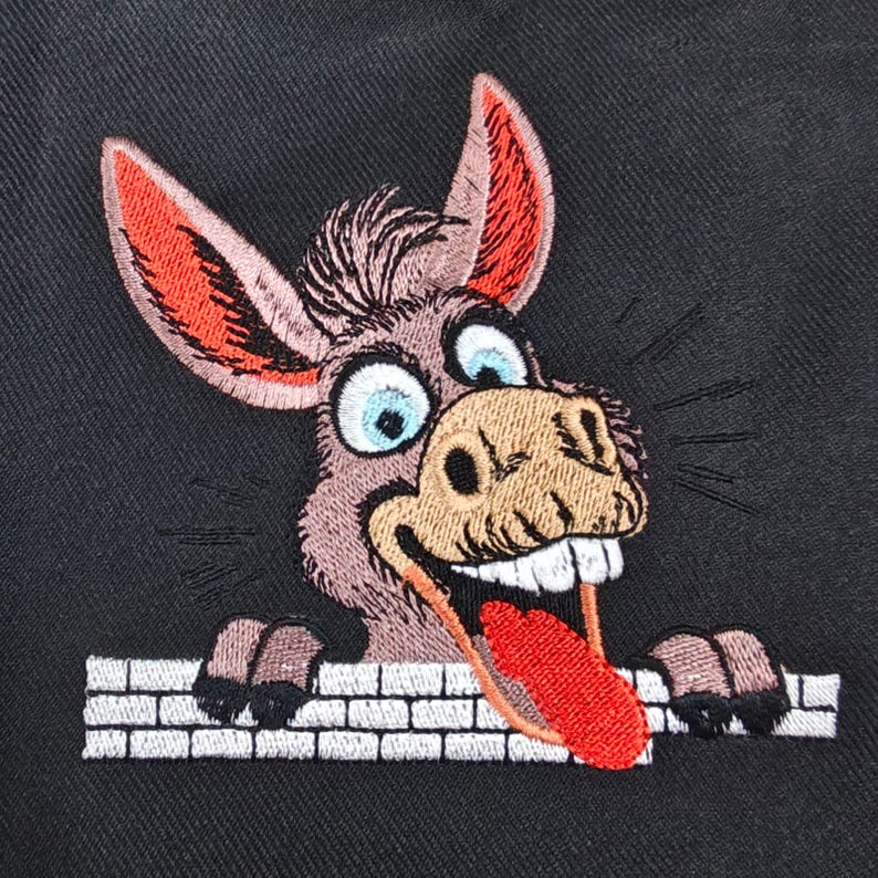 Funny Donkey Face Embroidery Design – Machine File (11 Sizes) - Etsy