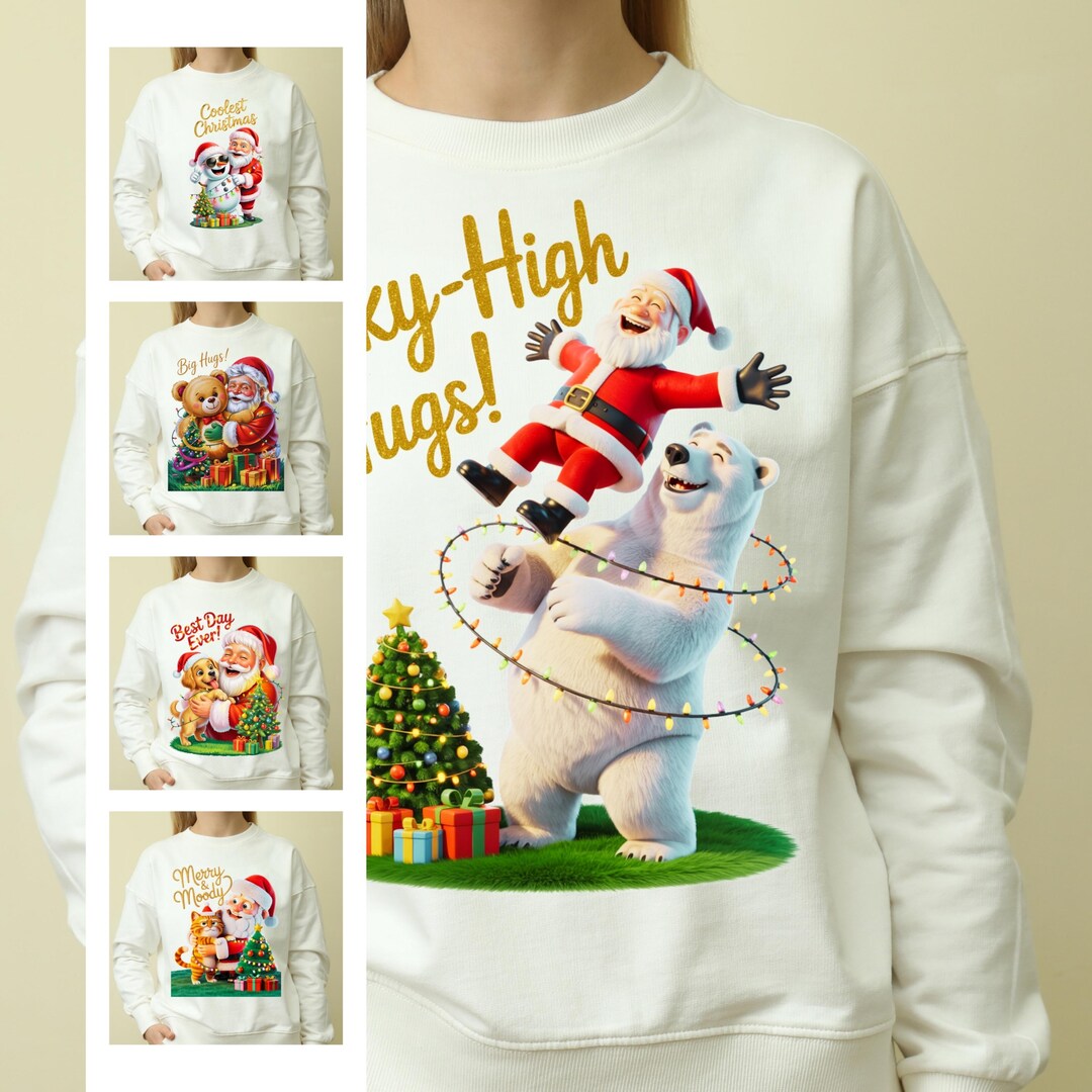 Christmas Santa Characters Clipart Bundle – Festive Holiday Graphics ...