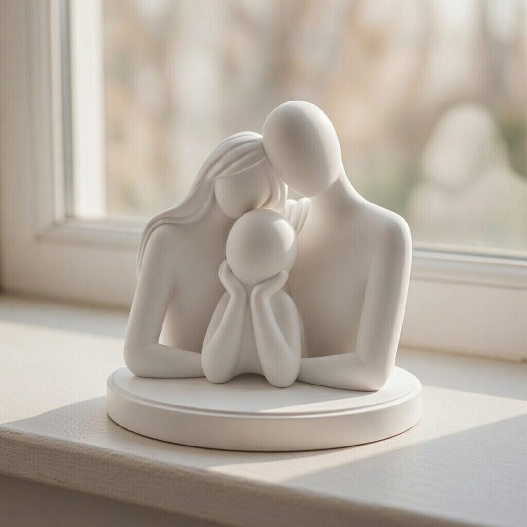 Minimalist Family Sculpture | Abstract Human Figurines | Modern Home ...