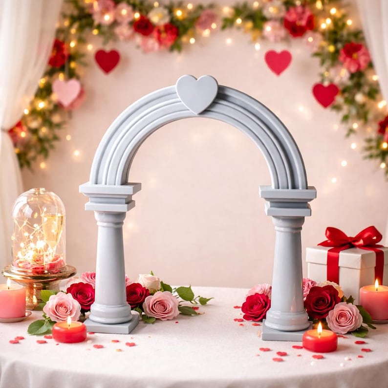 Heart Arch 3D Model STL | Valentine's Day Tabletop Decoration - Etsy
