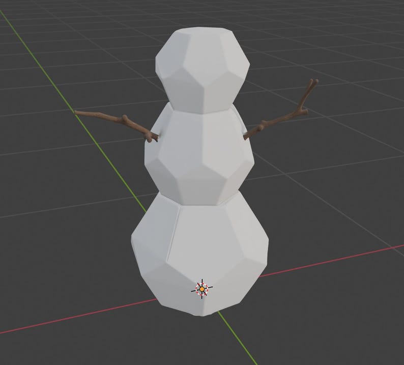Low Poly Snowman STL • 3D Printable Christmas Decor - Etsy