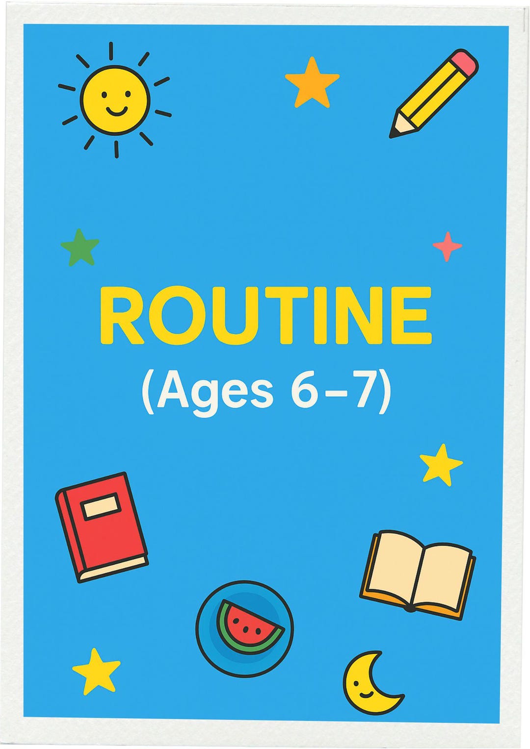 Kids Reward Chart Printable | Weekly Task Chart | Ages 6–7 - Etsy