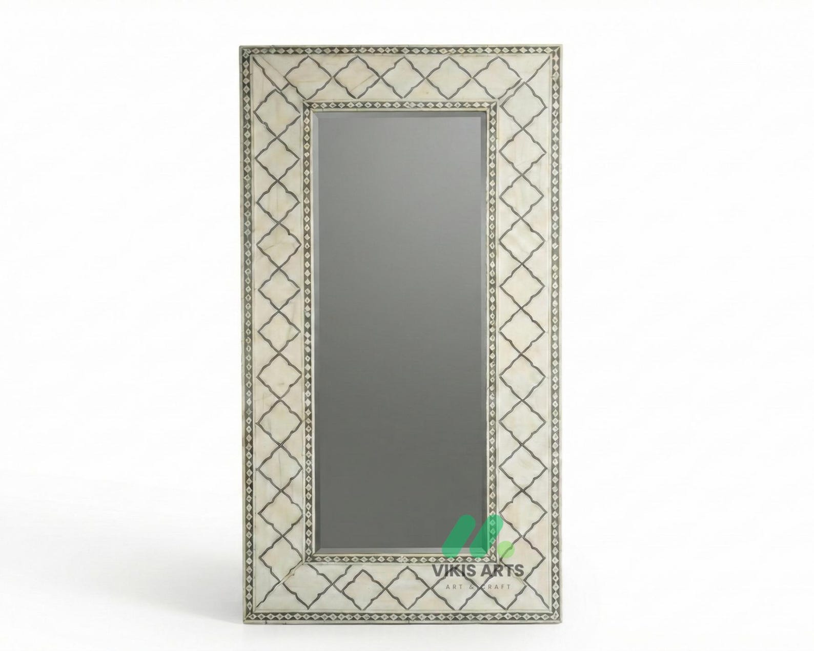 Bone Inlay Grey Square Mirror Frame - Etsy