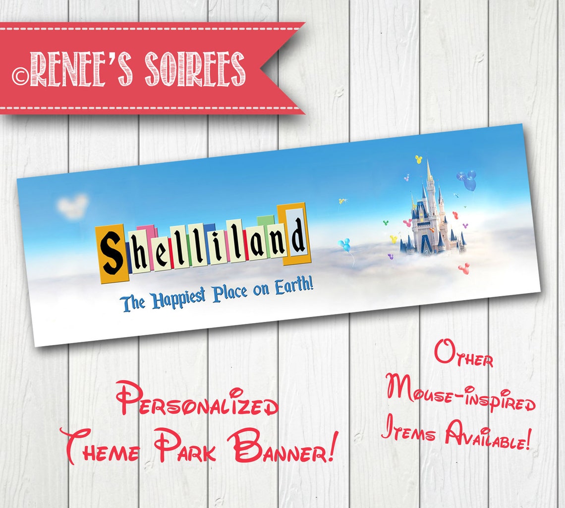 Personalized DISNEYLAND Banner JPG File Printable Welcome - Etsy